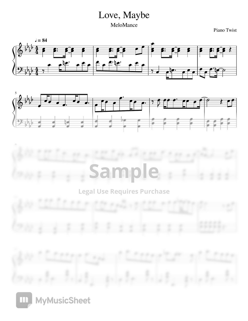 MeloMance - Love, Maybe (A Business Proposal OST Special Track) Sheet ...