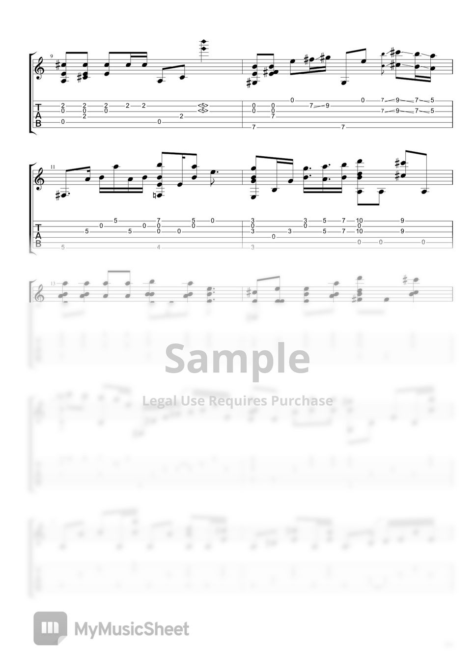 Aethersan - One Day Fingerstyle Guitar Sheet Music