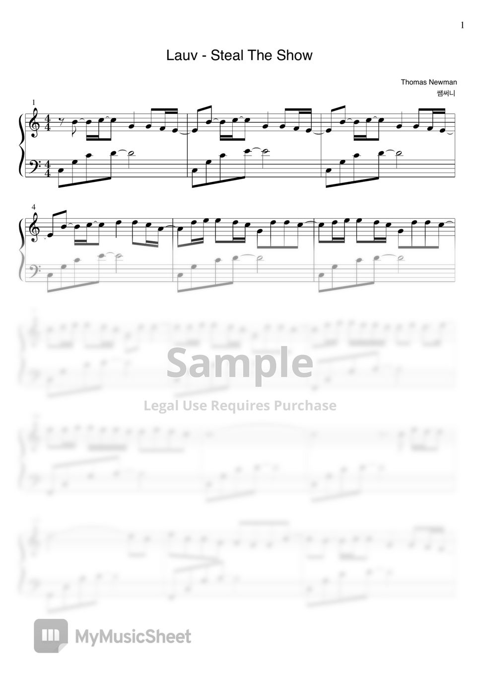 Lauv - Steal The Show Sheets by samsunny