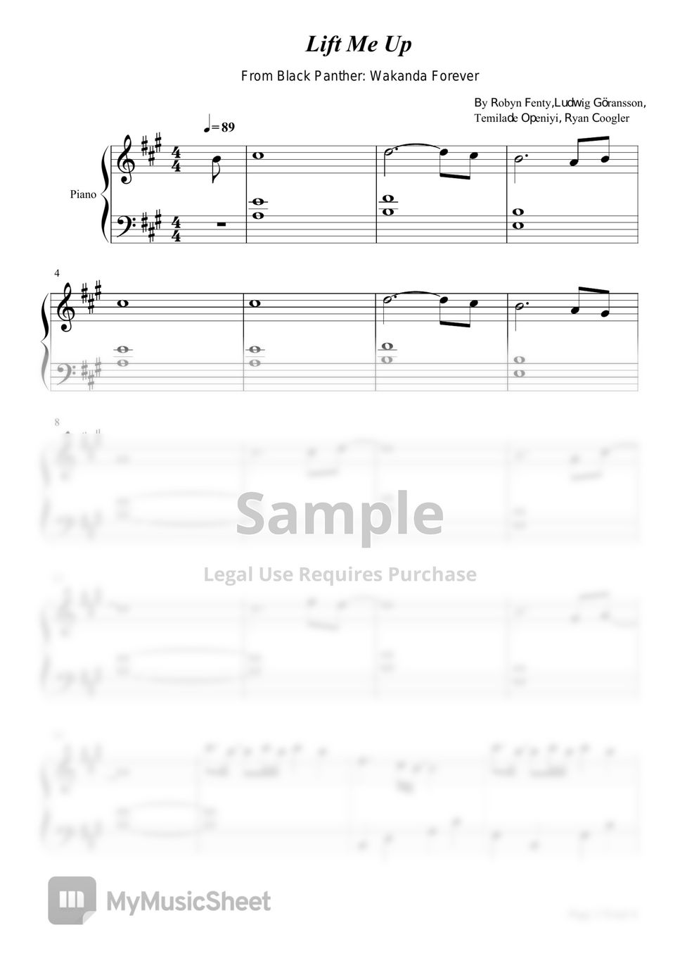 Robyn Fenty, Ludwig Göransson, Temilade Openiyi, Ryan Coogler - Lift Me ...