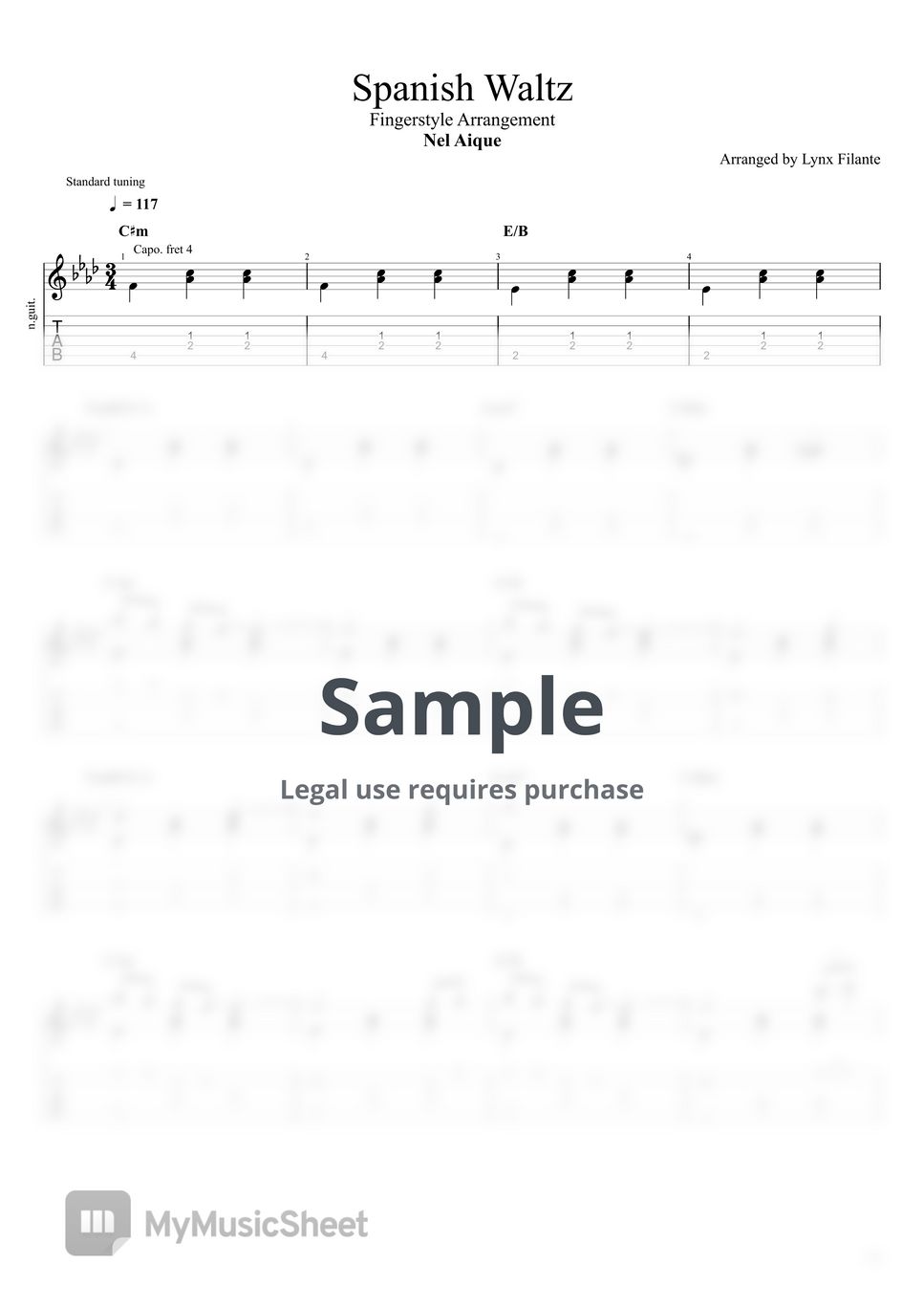 Nel Aique - Spanish Waltz Partition by Lynx Filante