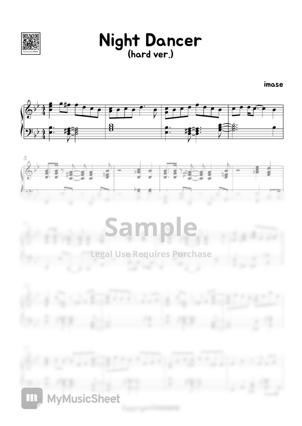 imase - Night Dancer (Hard Version) Sheets by MINIBINI
