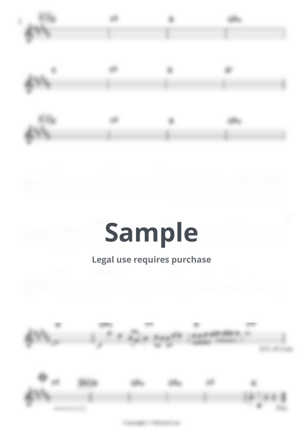 unknown - 夢伴(B) Tab + 1staff by edward8561