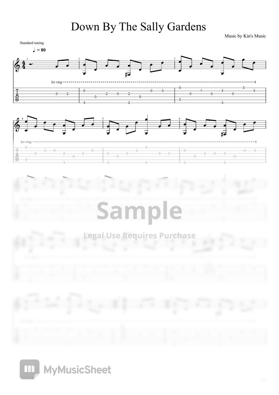 Down By The Sally Gardens - [Easy Guitar Fingerstyle For Beginner ...