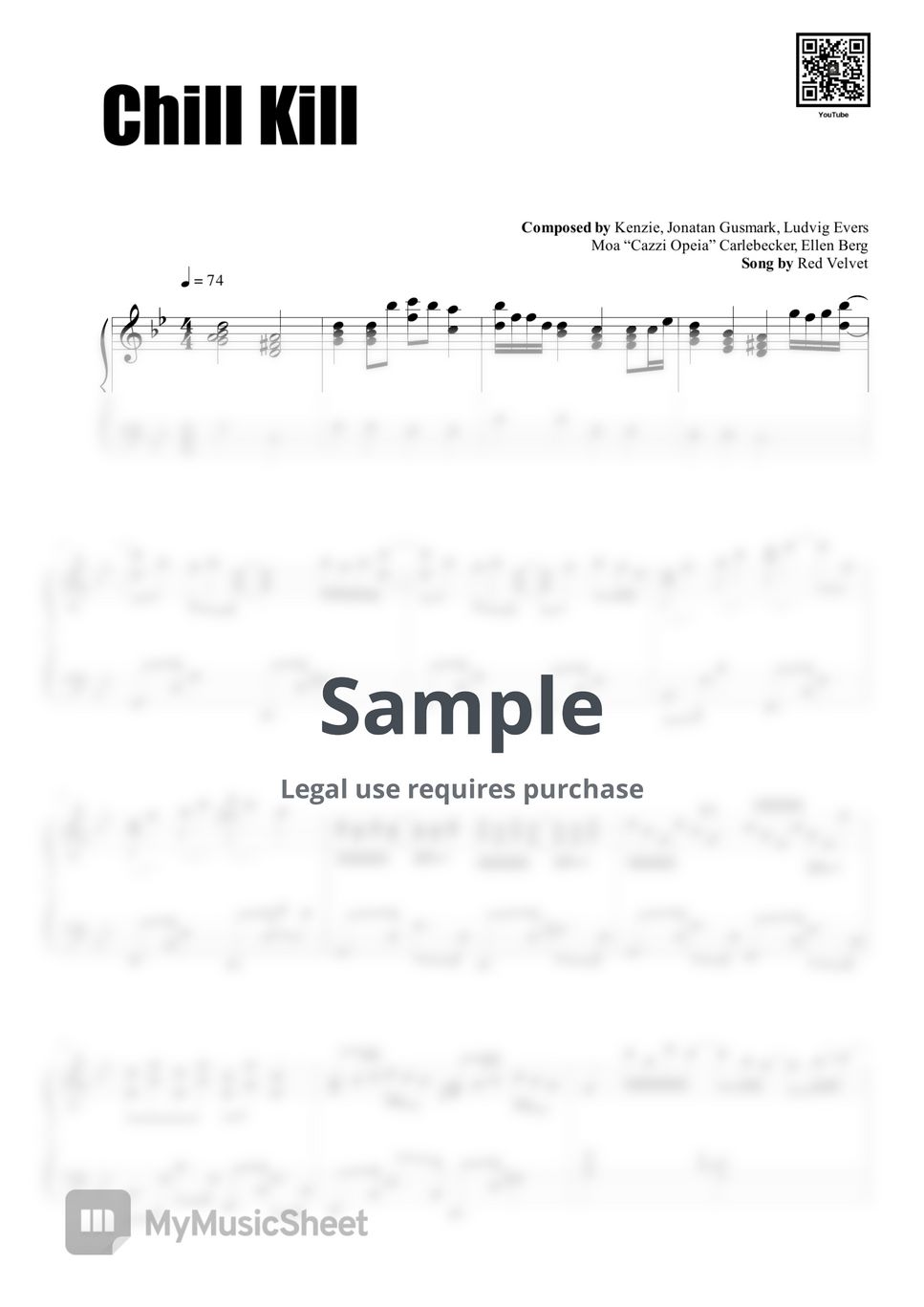 레드벨벳 - Chill Kill Sheets by 한뼘피아노