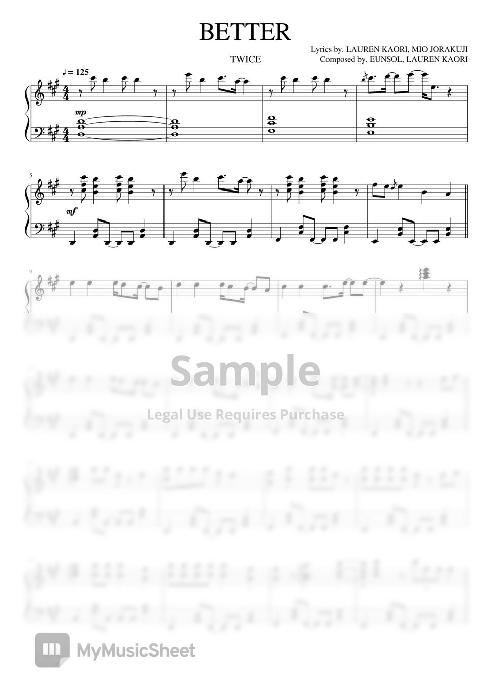 TWICE - BETTER Sheets by ちゃんRINA。