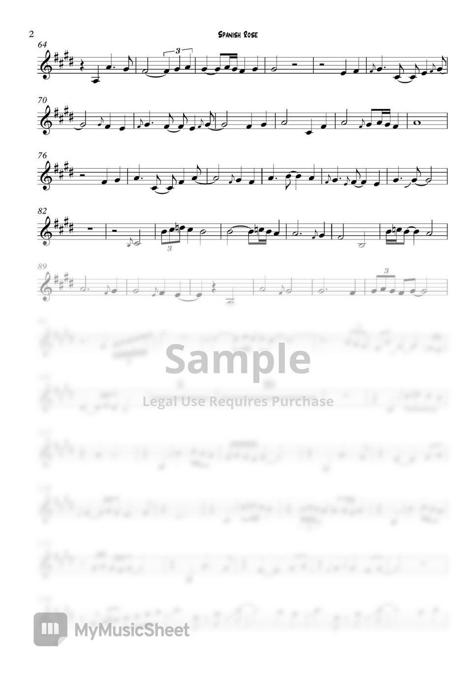 Spanish Rose - Ed Calle (Alto Sax) Sheets by Ismael Dorado