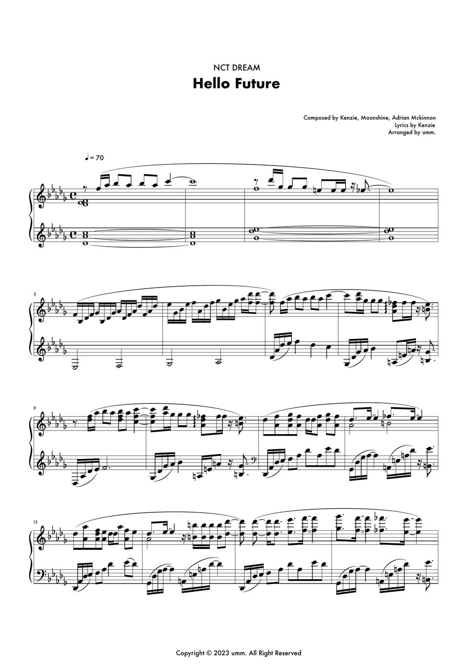 NCT DREAM - Hello Future Sheets by umm.