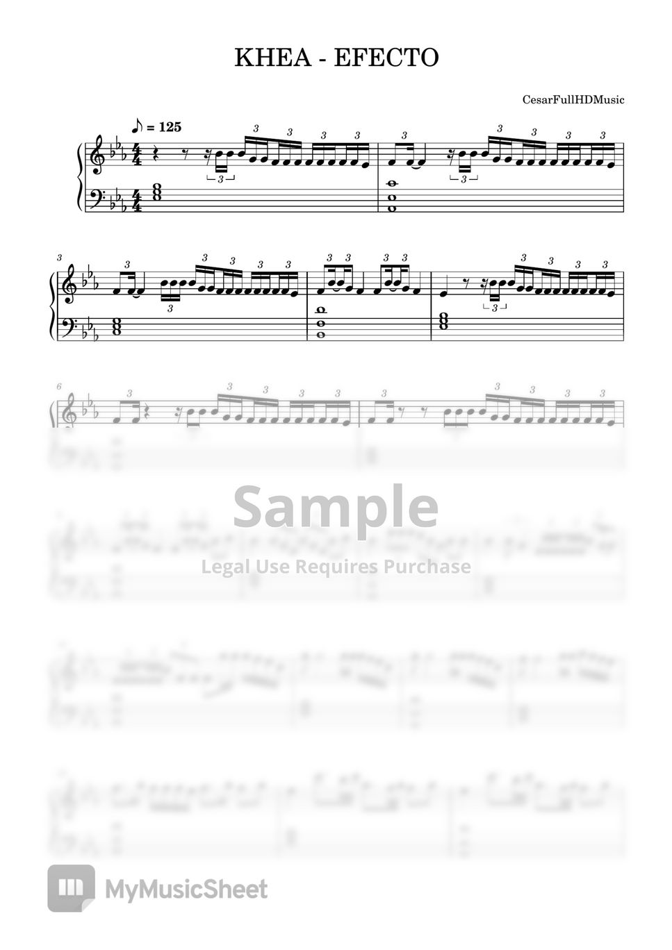 KHEA - EFECTO Sheet Music