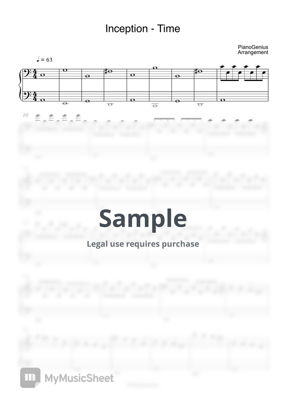 Hans Zimmer - Inception - Time (EASY) Sheet Music by PianoGenius