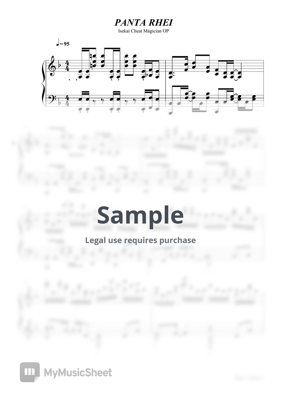 MYTH & ROID - Panta Rhei (Isekai Cheat Magician OP) Sheets by dogemusic