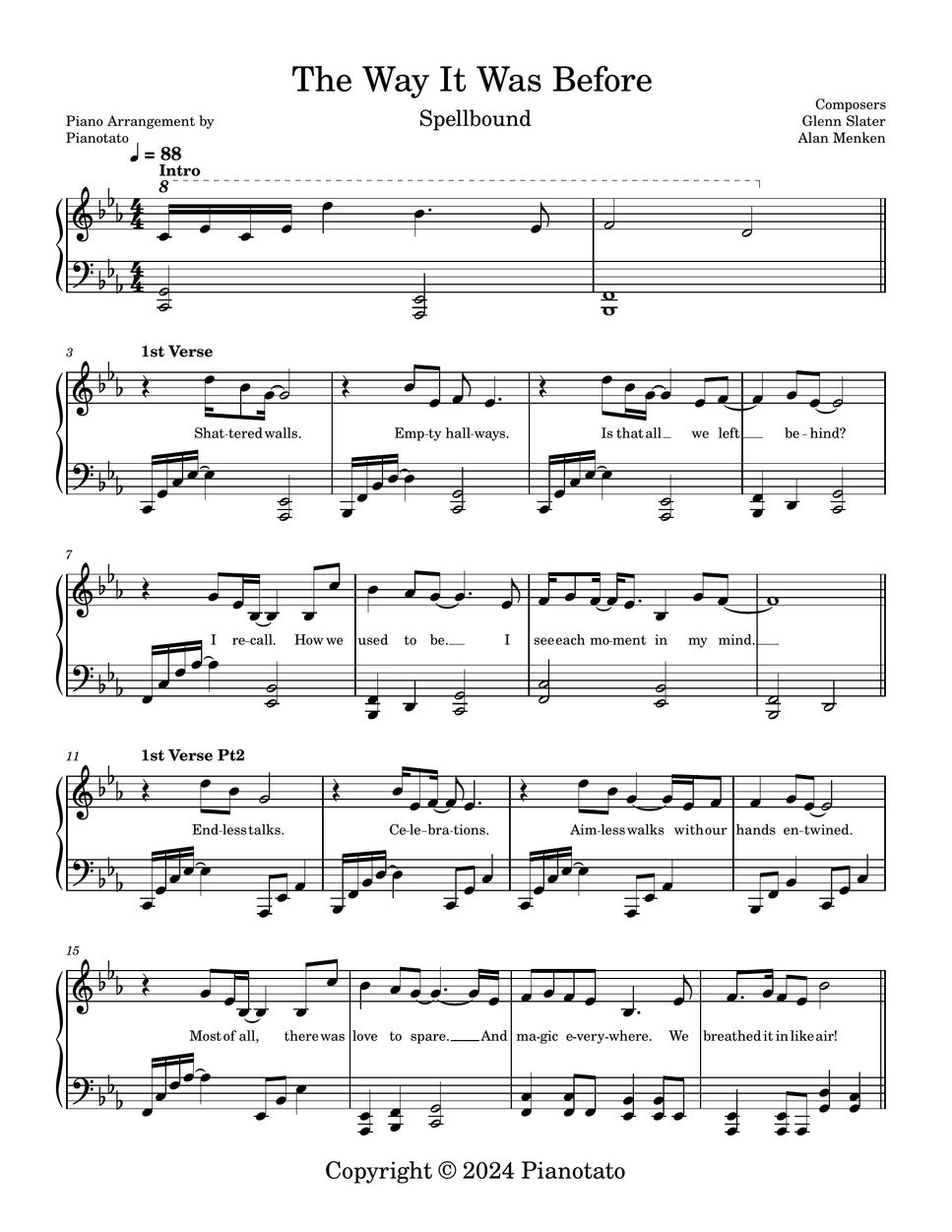 Rachel Zegler - The Way It Was Before (From Spellbound) Notenblatt by Pianotato