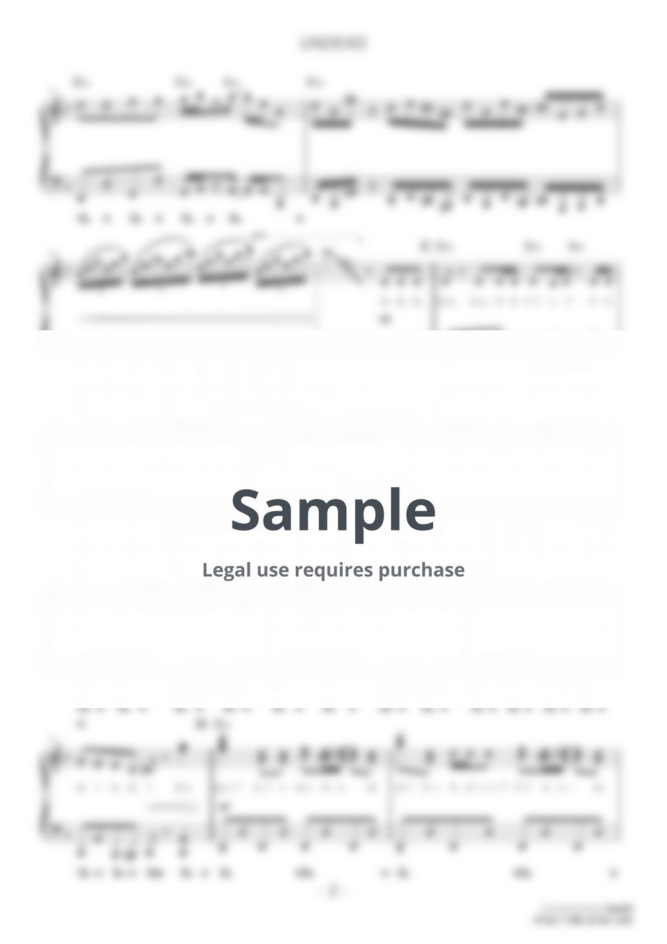 YOASOBI - UNDEAD (★★★★★/Monogatari Series: Off & Monster Season ED) Sheet Music by D-sun