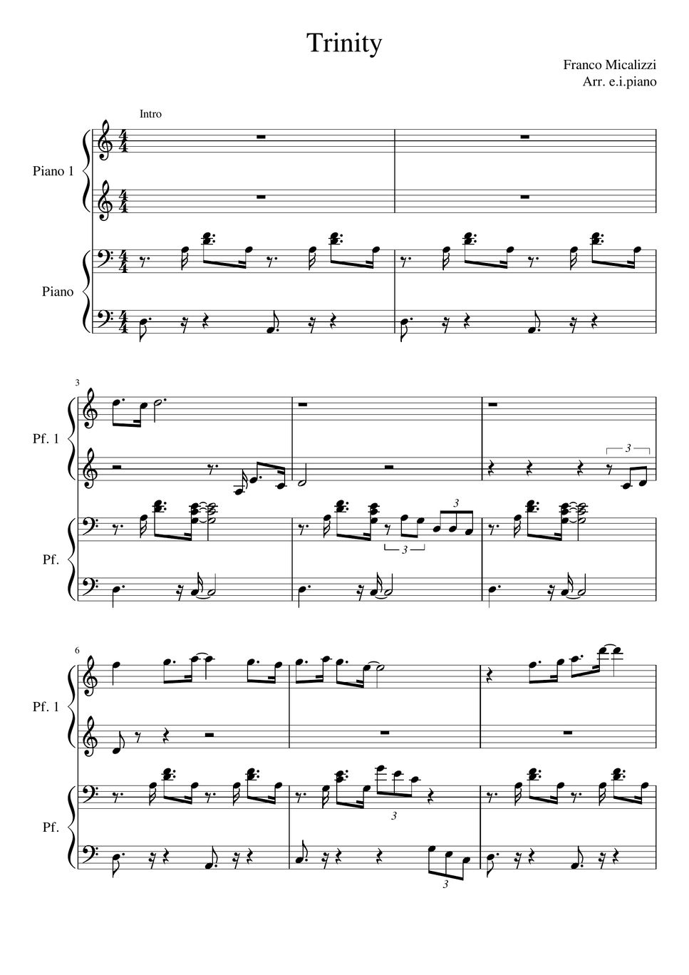 Franco Micalizzi - Trinity (from They call me trinity) Sheets by e.i.piano