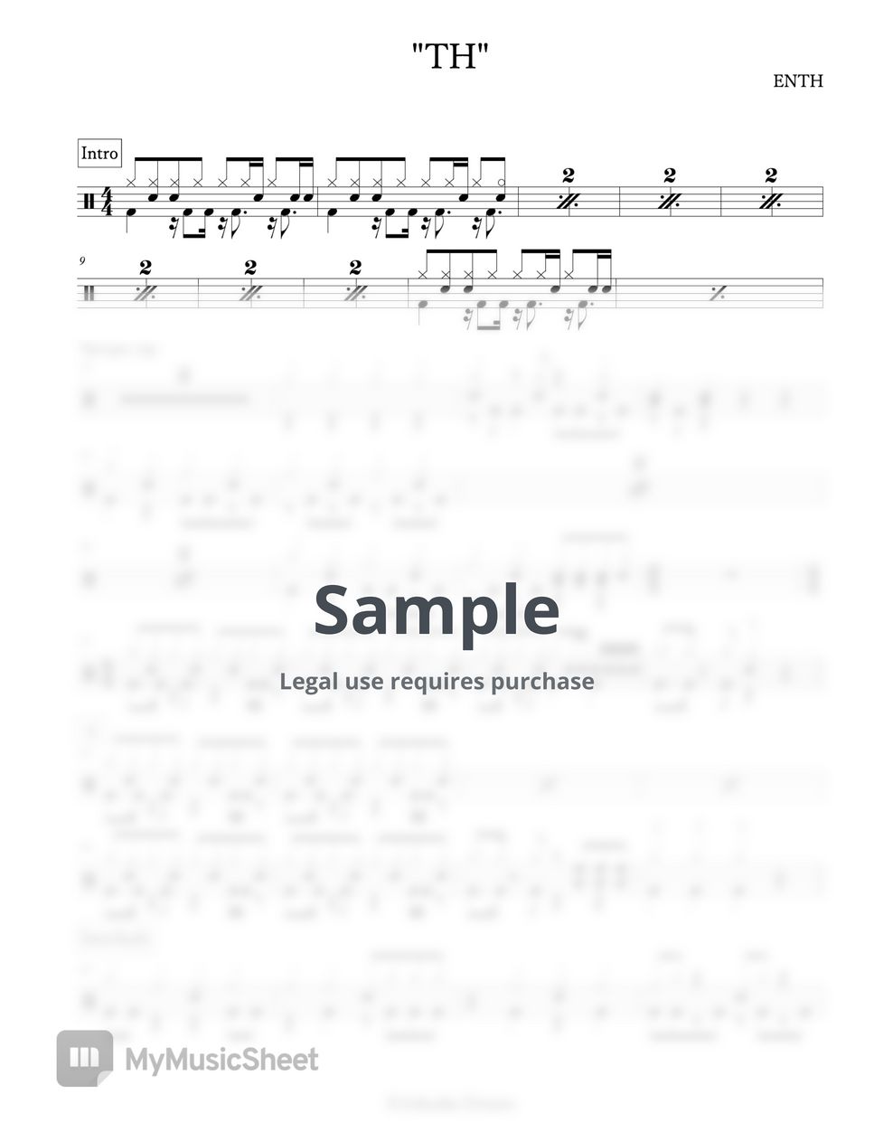 ENTH - "TH" Sheets by Arkadia Drums