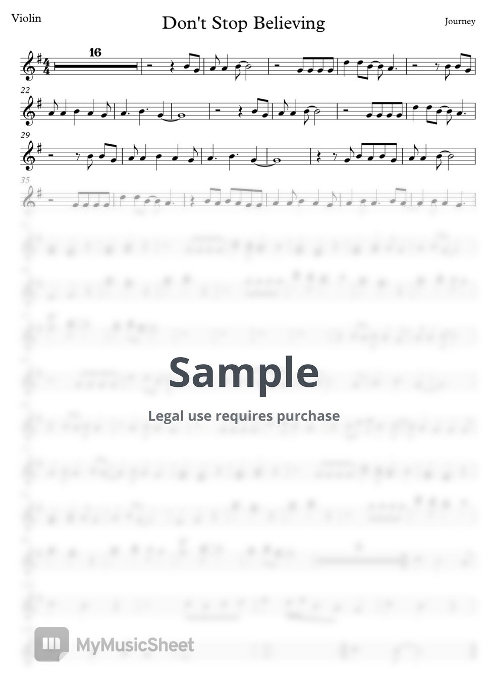 Journey - Don't Stop Believing (Backing track included) Sheets by Elly ...