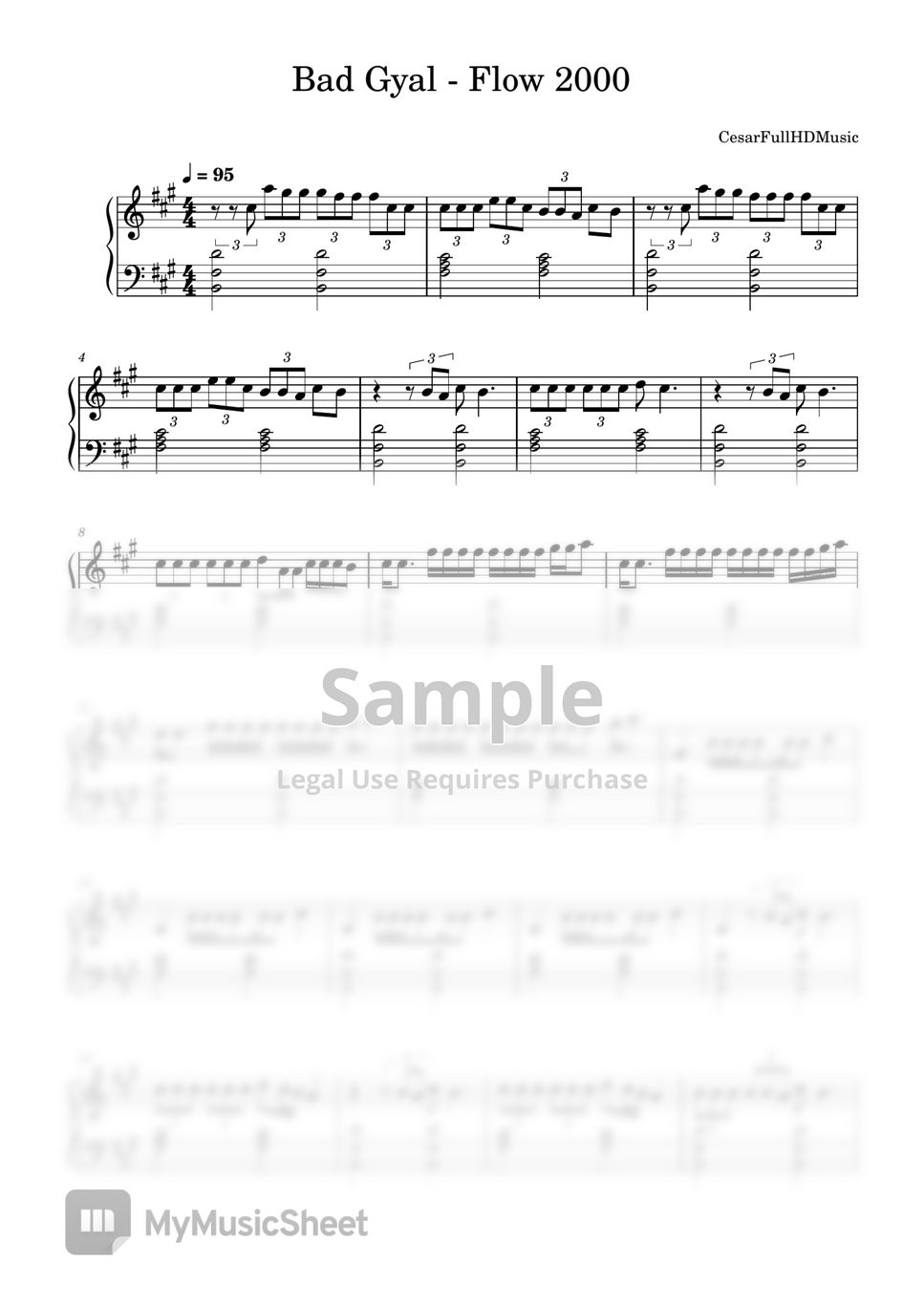Bad Gyal - Flow 2000 Sheet Music