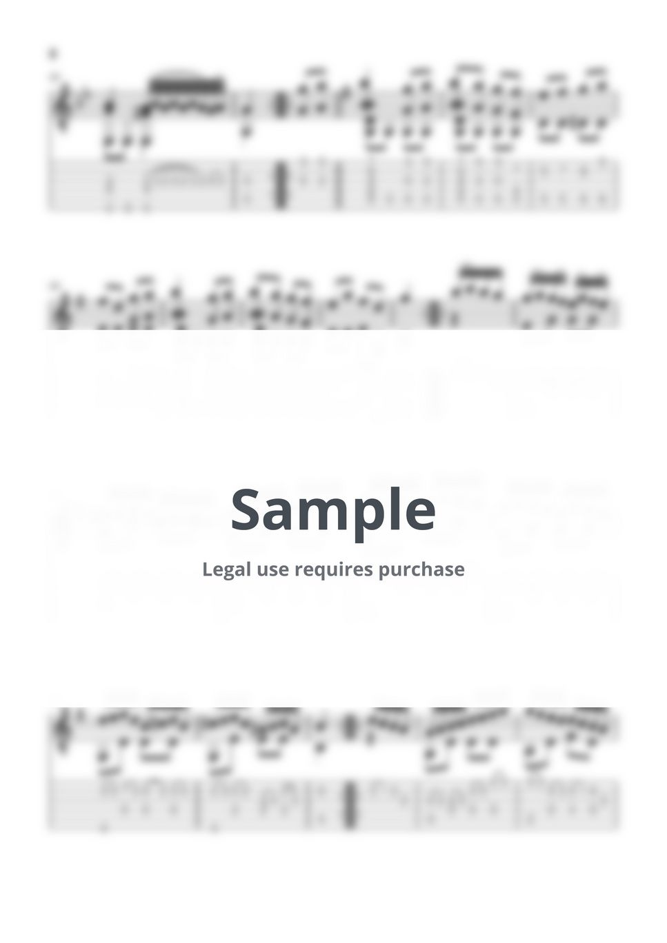 Mozart - Rondo Alla Turca (Turkish March) Tab + 단선 악보 by Toshihiro Iwaki