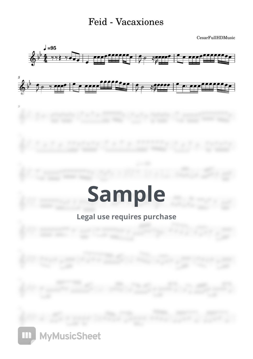 Feid - Vacaxiones Sheets