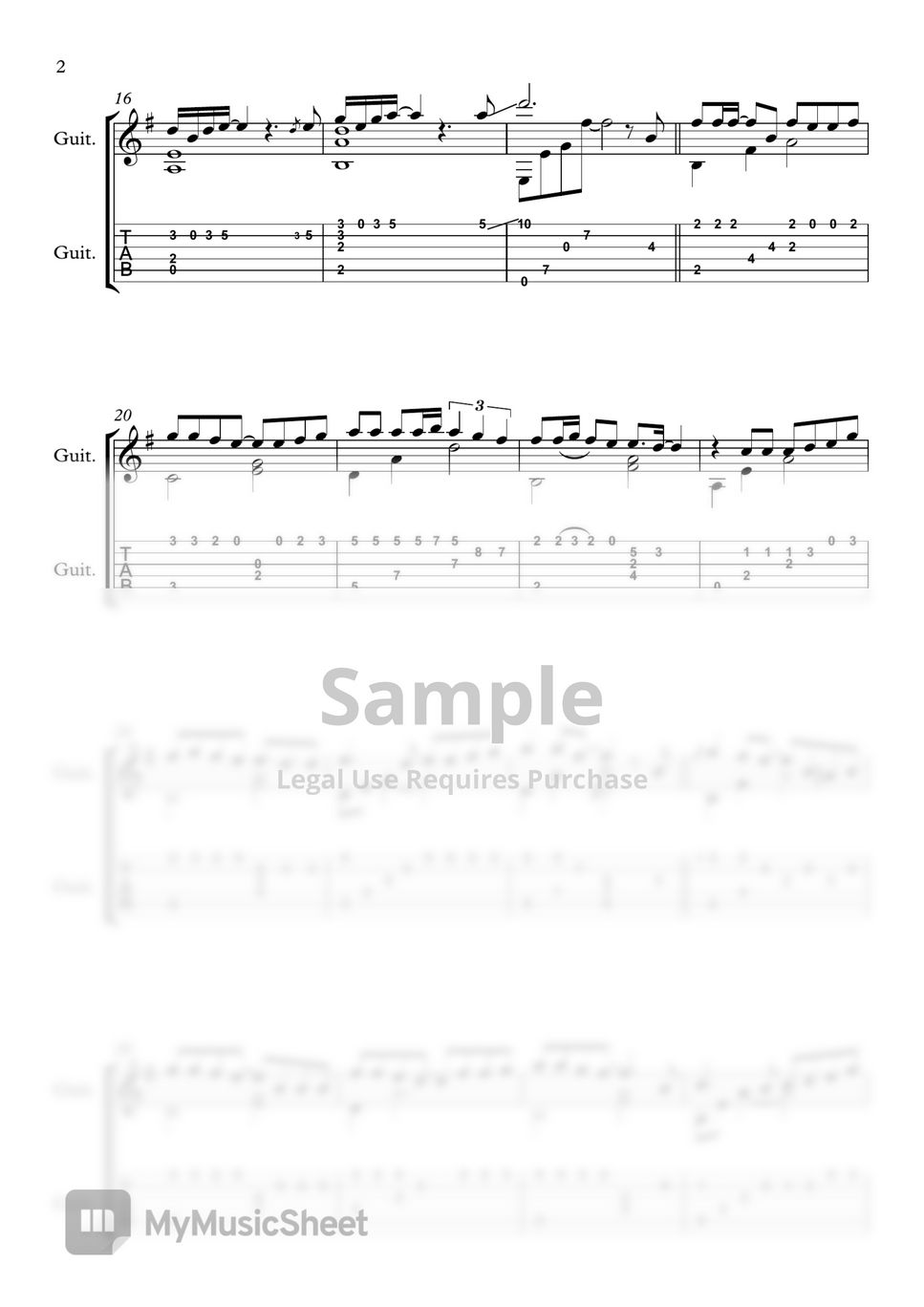 Akihiro Honda - Love deterrence (Classical guitar/Guitar cover) TAB+1 ...