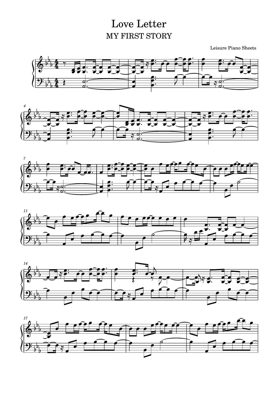 MY FIRST STORY - Love Letter 악보 by Leisure Piano Sheets