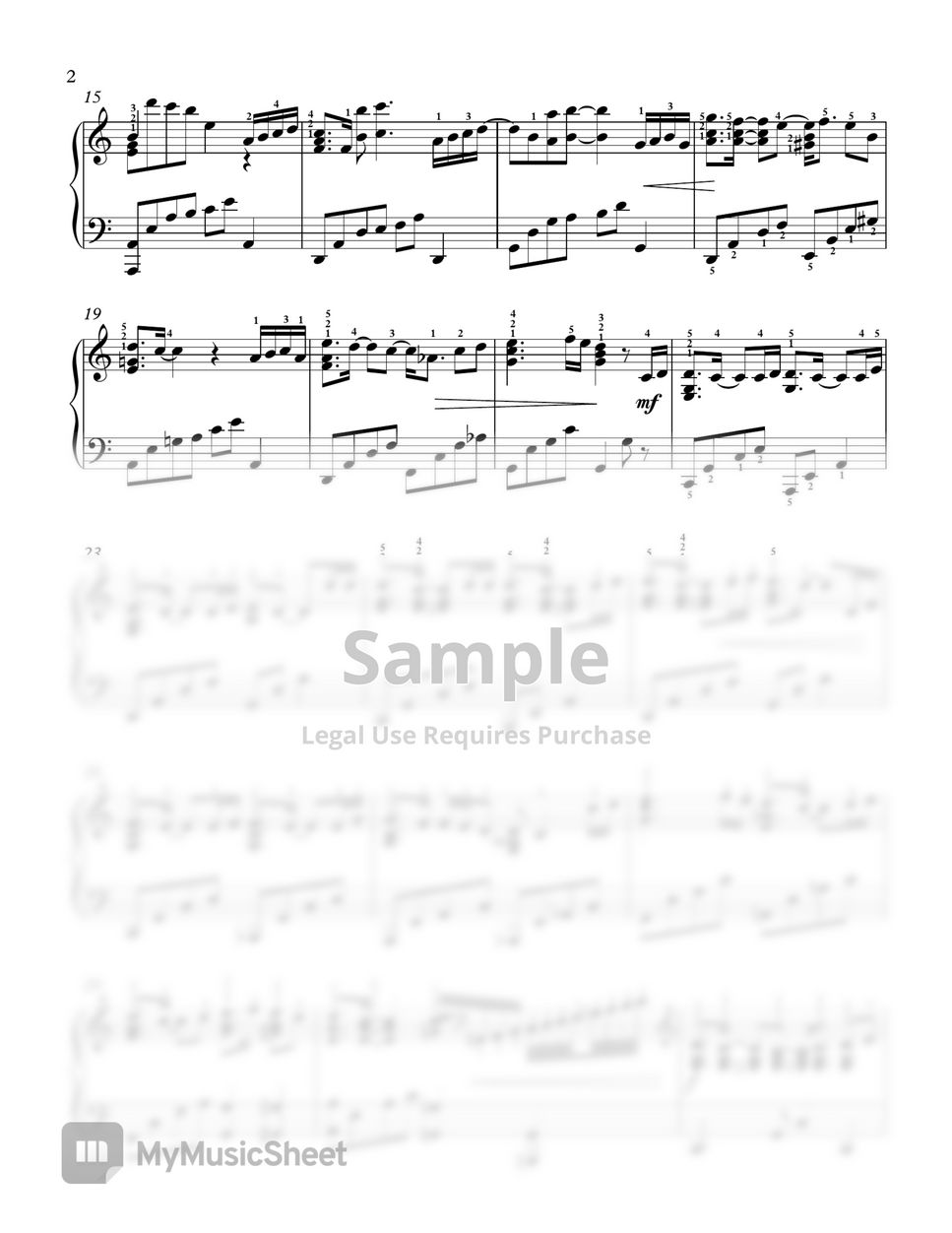 Jennifer Lopez & Marc Anthony - No Me Ames Sheets by Adelina Piano