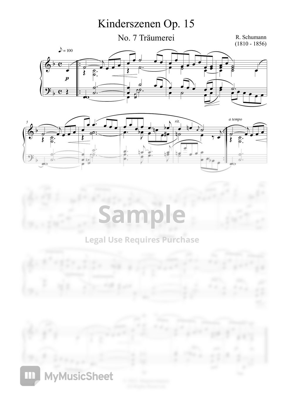 R. Schumann - Schumann Kinderszenen Op. 15 Sheet Music by MyMusicSheet ...