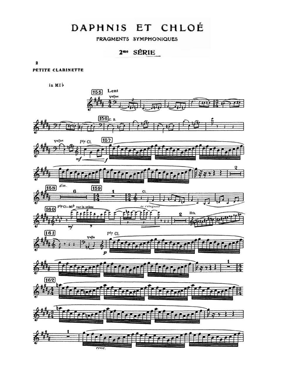 M.Ravel - Ravel, Daphnis et Chloé Suite No. 2 (in Eb Cl.) Sheet by Original Sheet