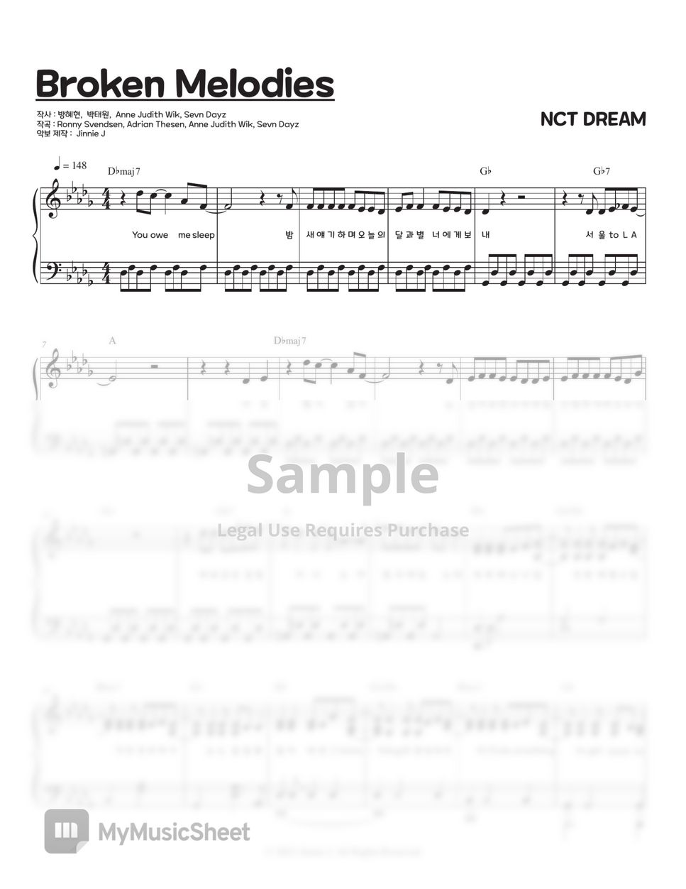 NCT DREAM - Broken Melodies Sheets by Jinnie J