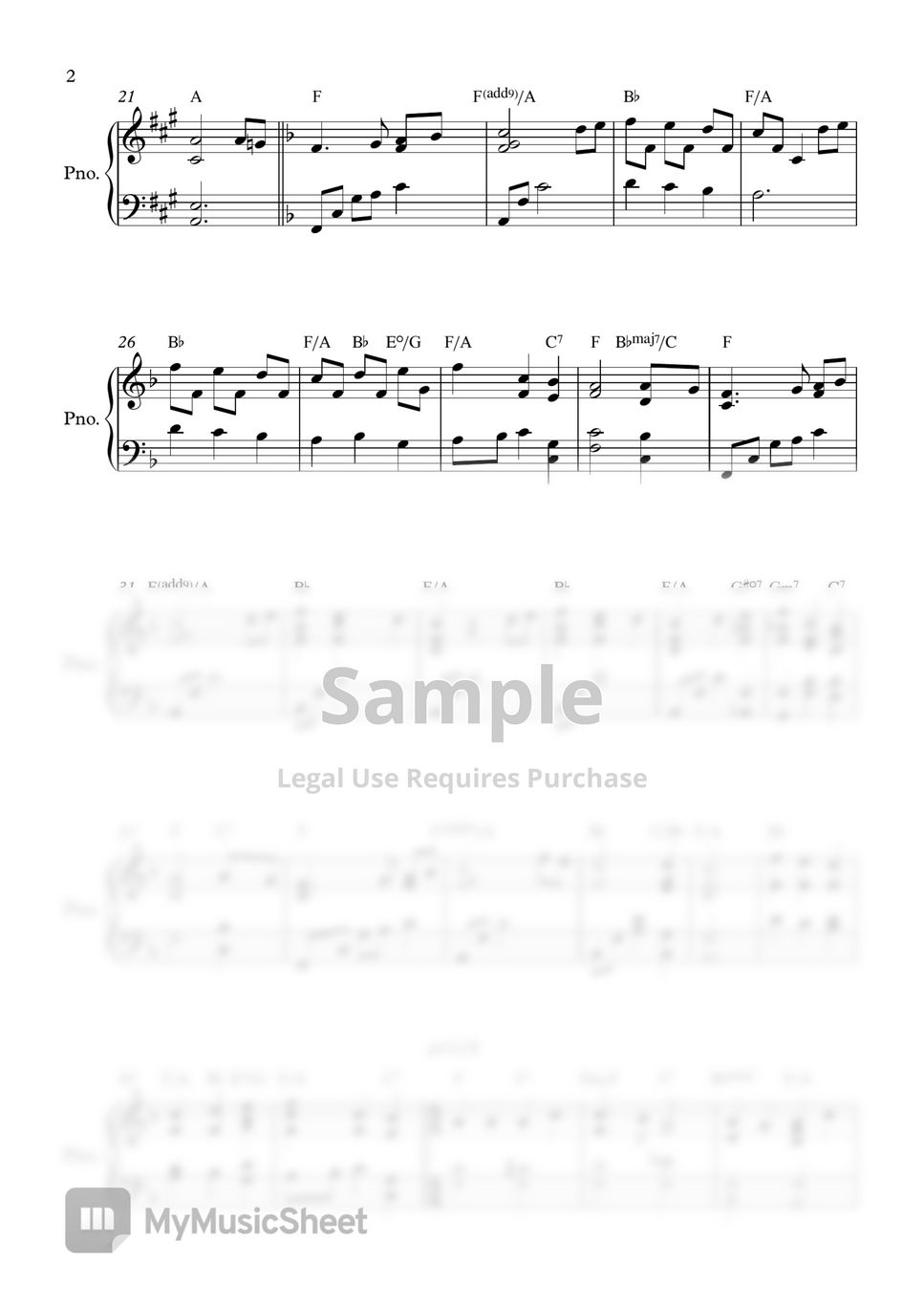 Christmas - Carol Medley Sheet Music by PIANOiNU