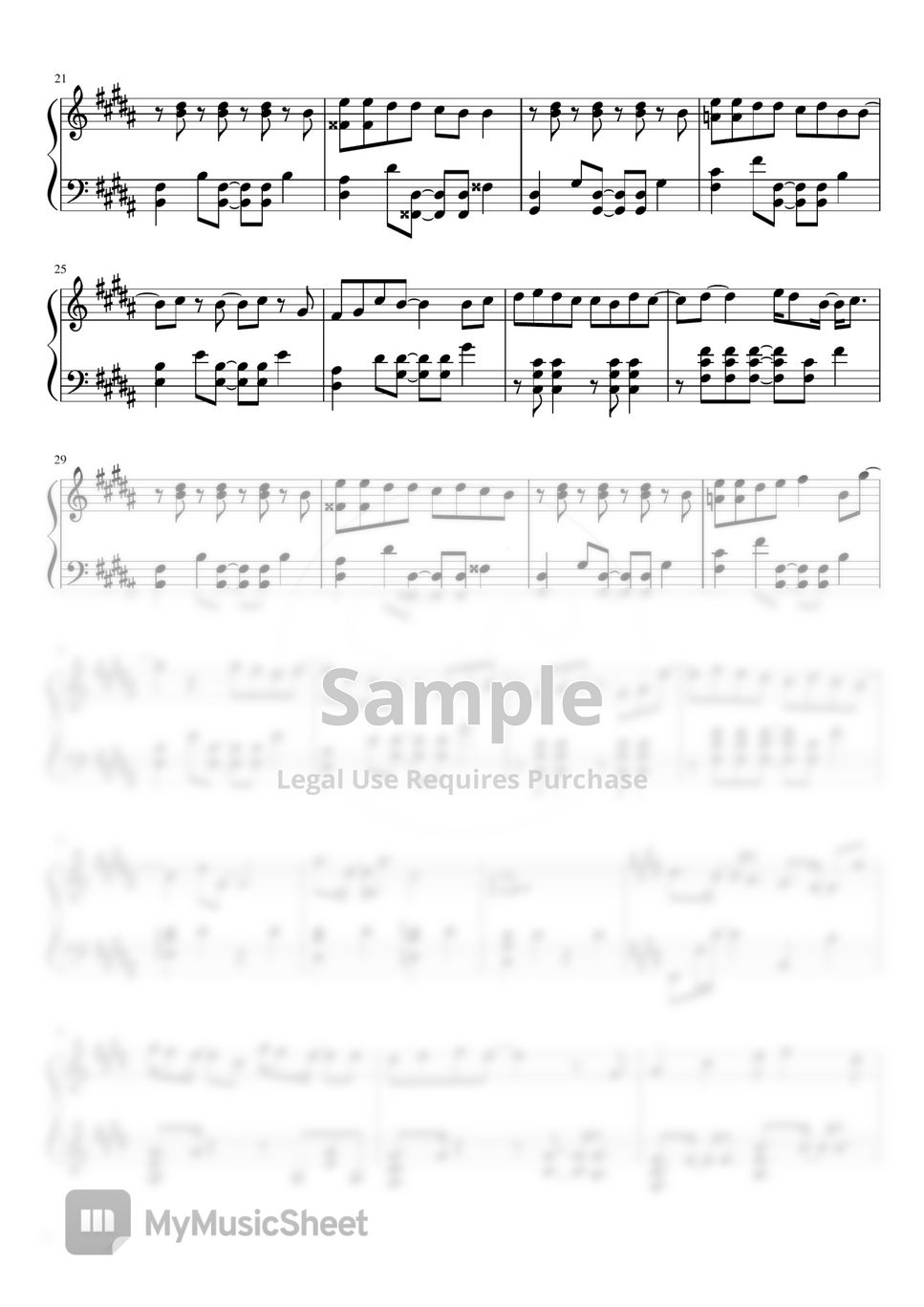 [Once Again OST] Raina & Song Yuvin - Love is Danger (Solo Piano) Sheets by SOI Piano Cover