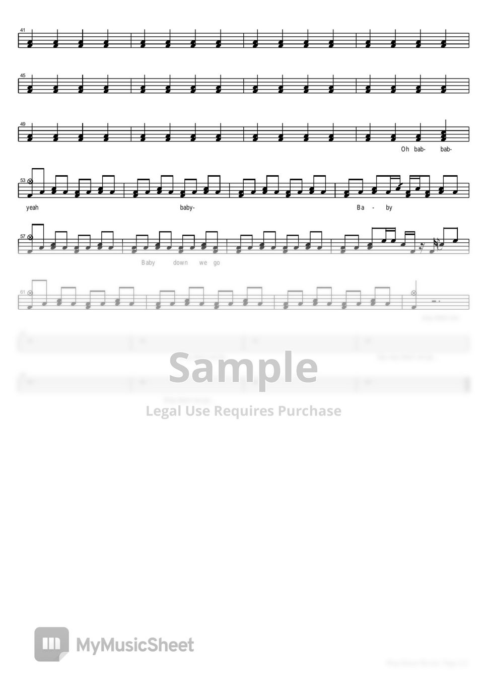Kaleo - Way Down We Go Sheet Music by COPYDRUM