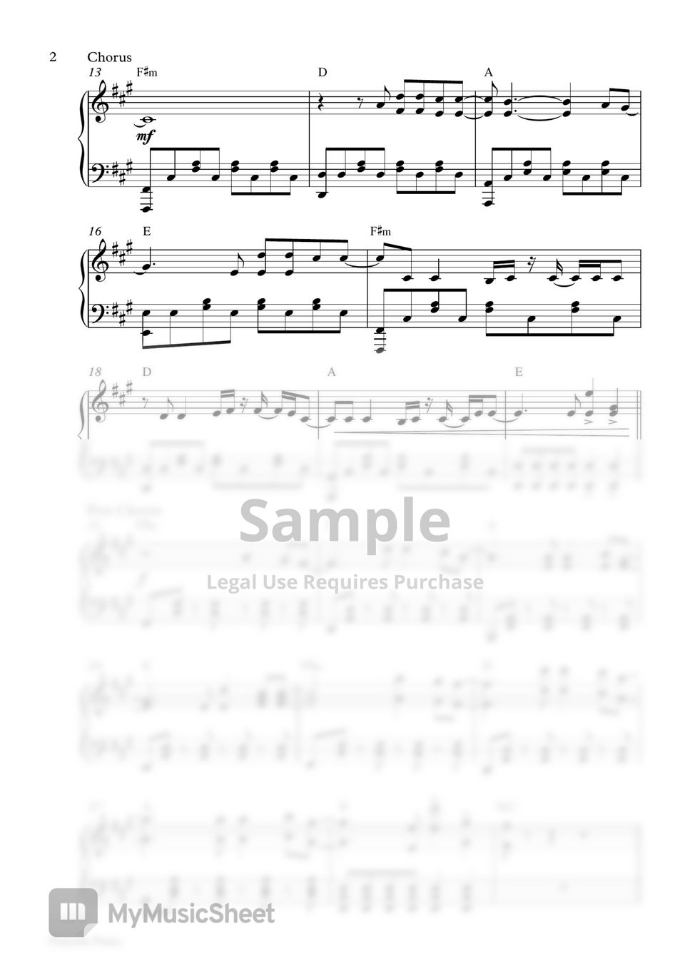 Alan Walker - Play (Piano Sheet) Sheet Music by Pianella Piano