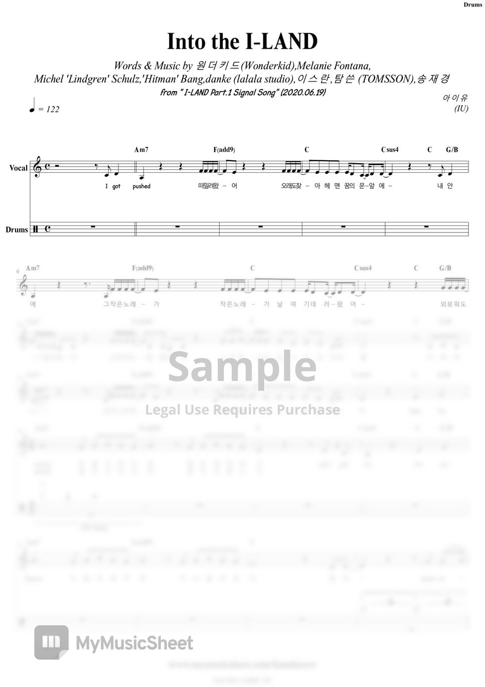 IU - Into the I-LAND | Drums 악보