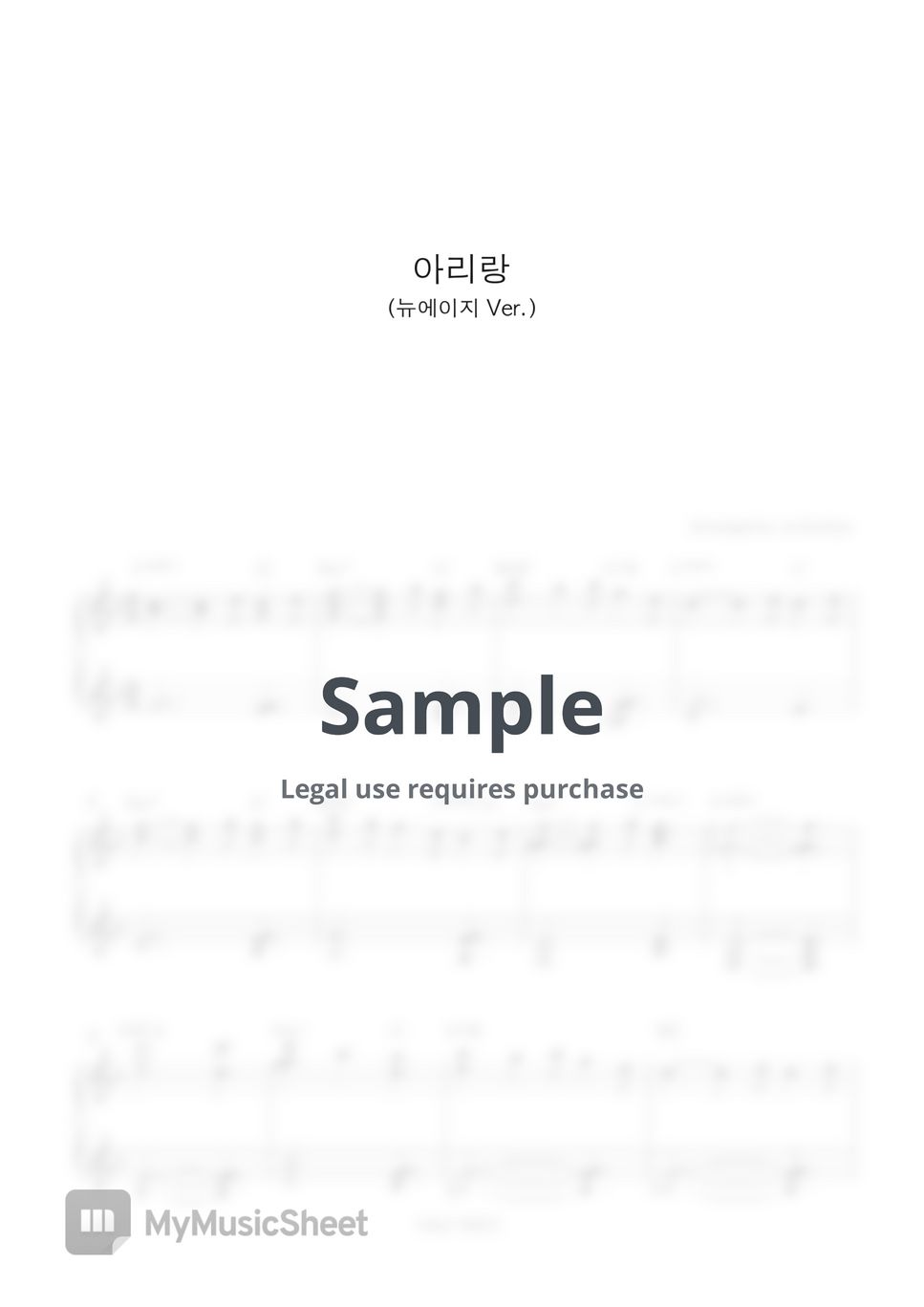 Arirang (Newage Ver.) (Korean Traditional Folk Song) Sheets by Ju Eunhye