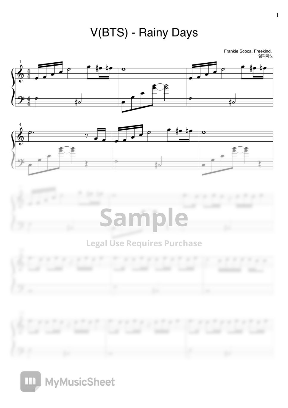 V - Rainy Days Sheets by umpiano