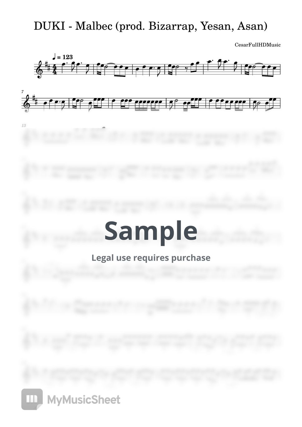 DUKI (prod. Bizarrap, Yesan, Asan) - Malbec Sheets