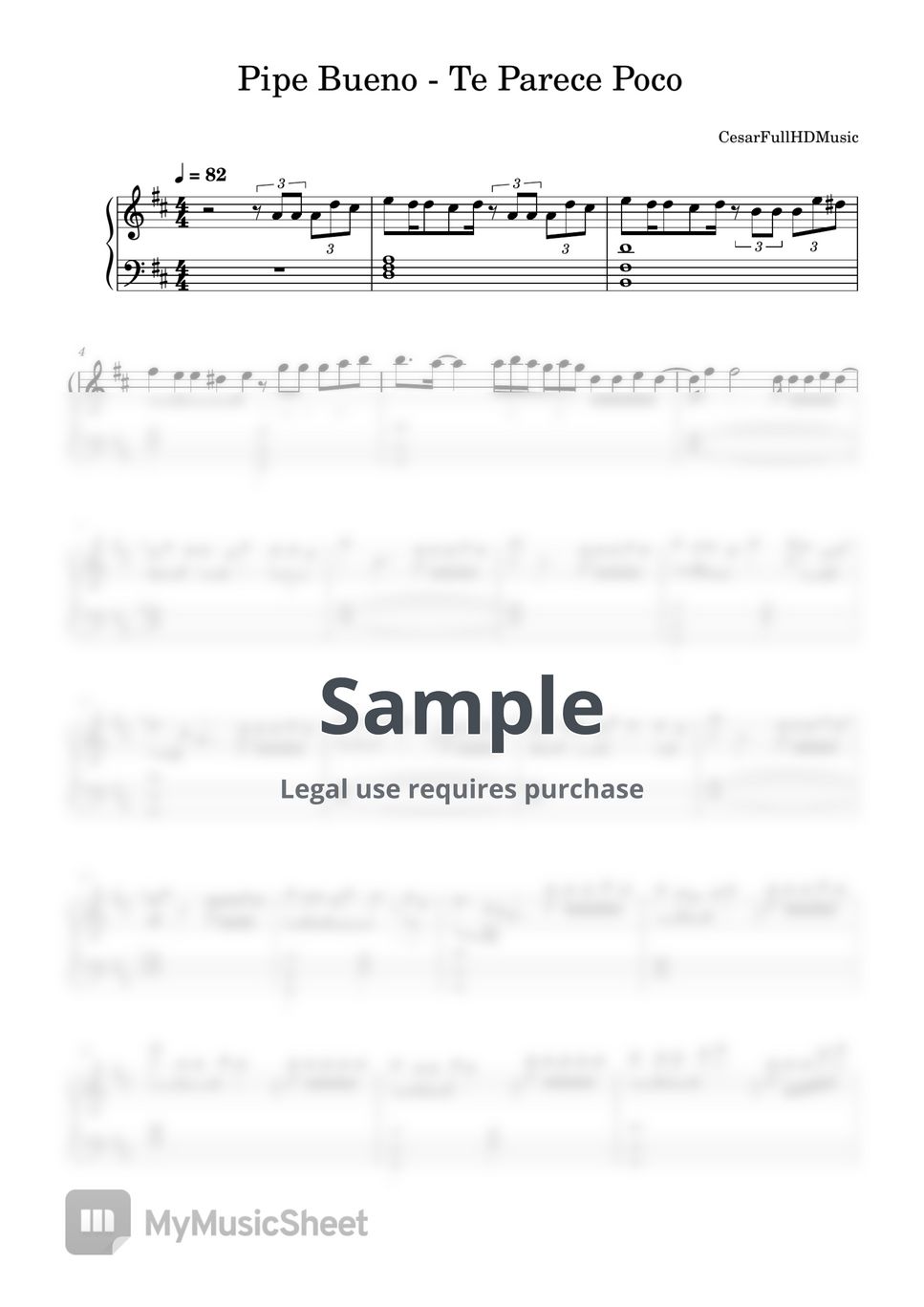 Pipe Bueno - Te Parece Poco Sheets