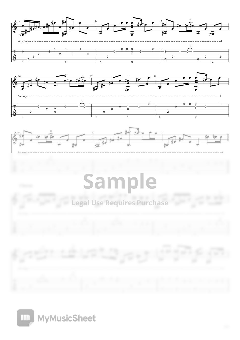 X-Japan - Crucify My Love[Easy Guitar Fingerstyle For Beginner] TAB by ...