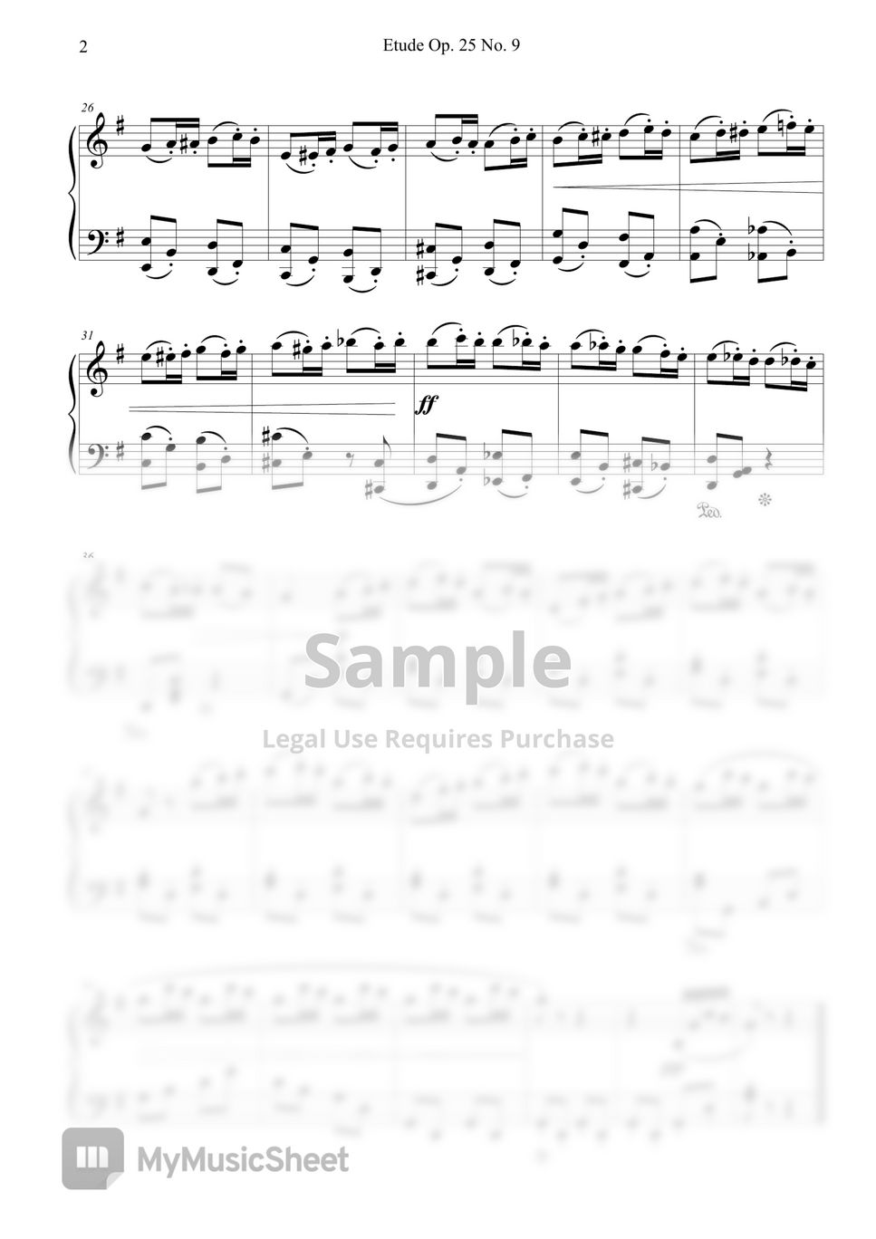 F. Chopin - Etude Op.25 No.9 Butterfly (Easy ver.) Sheets by FLare