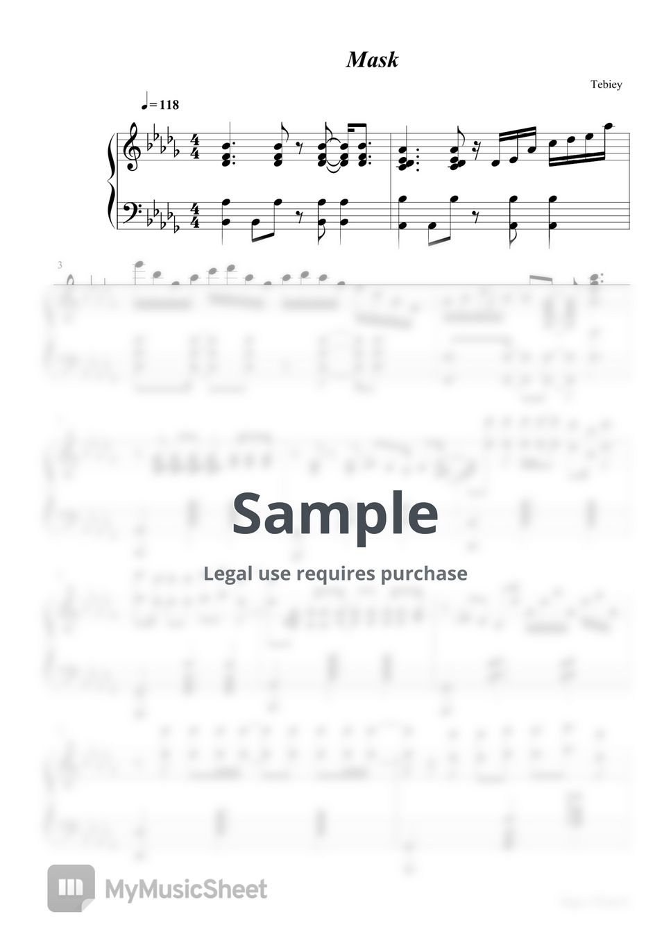 Dream - Mask (Dream) Sheet Music by Yilun