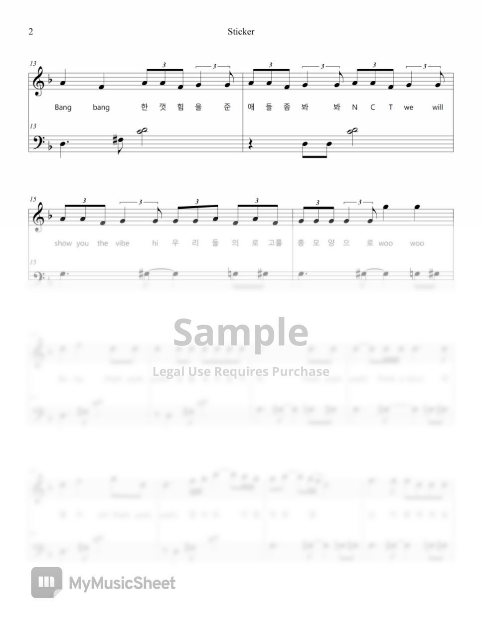 NCT 127 - Sticker (Easy Version) Sheets by ChansMusic