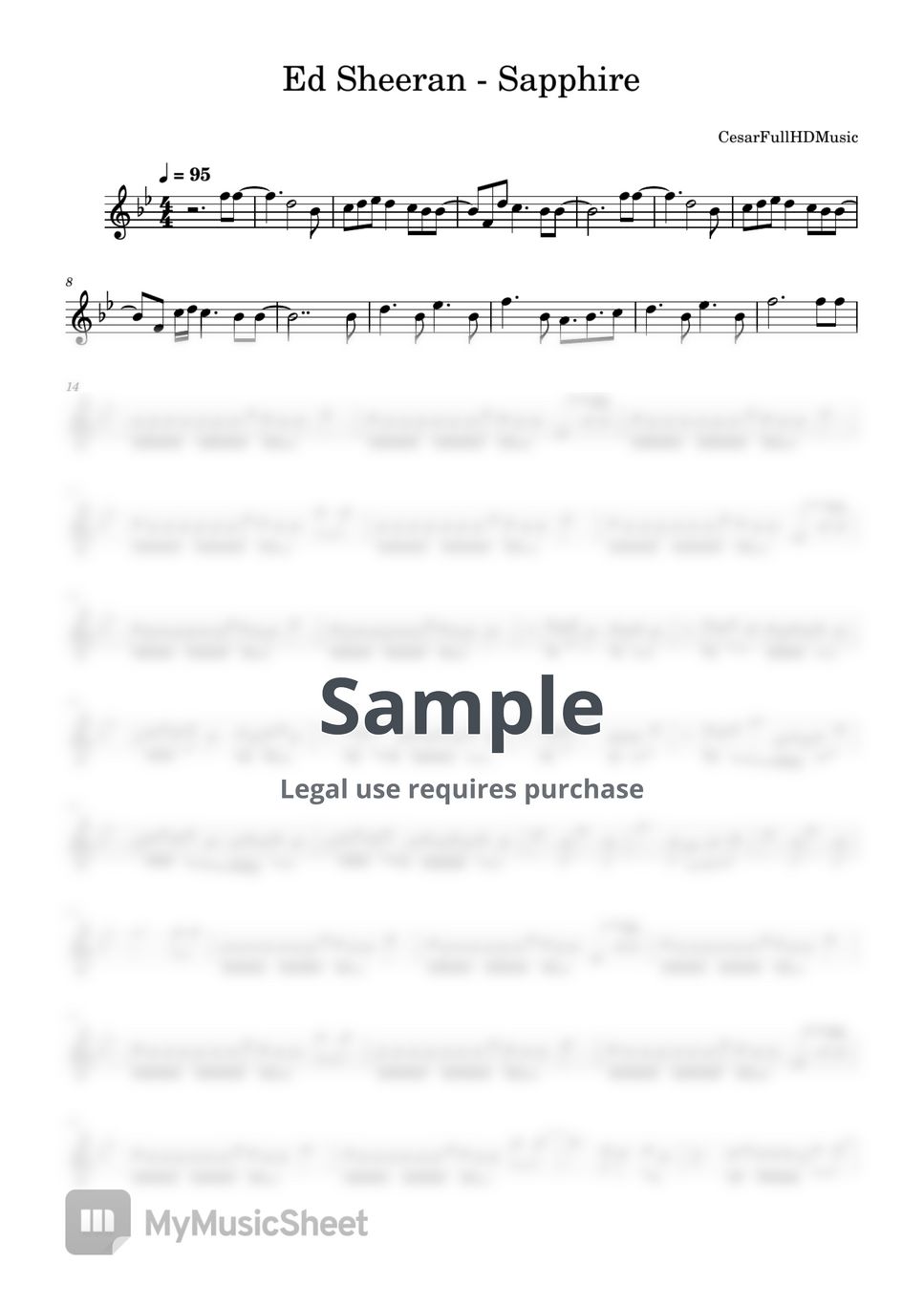 Ed Sheeran - Sapphire Sheet Music
