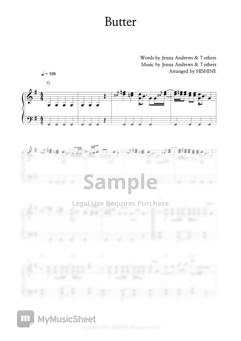 BTS - Butter Sheets by HISHINE