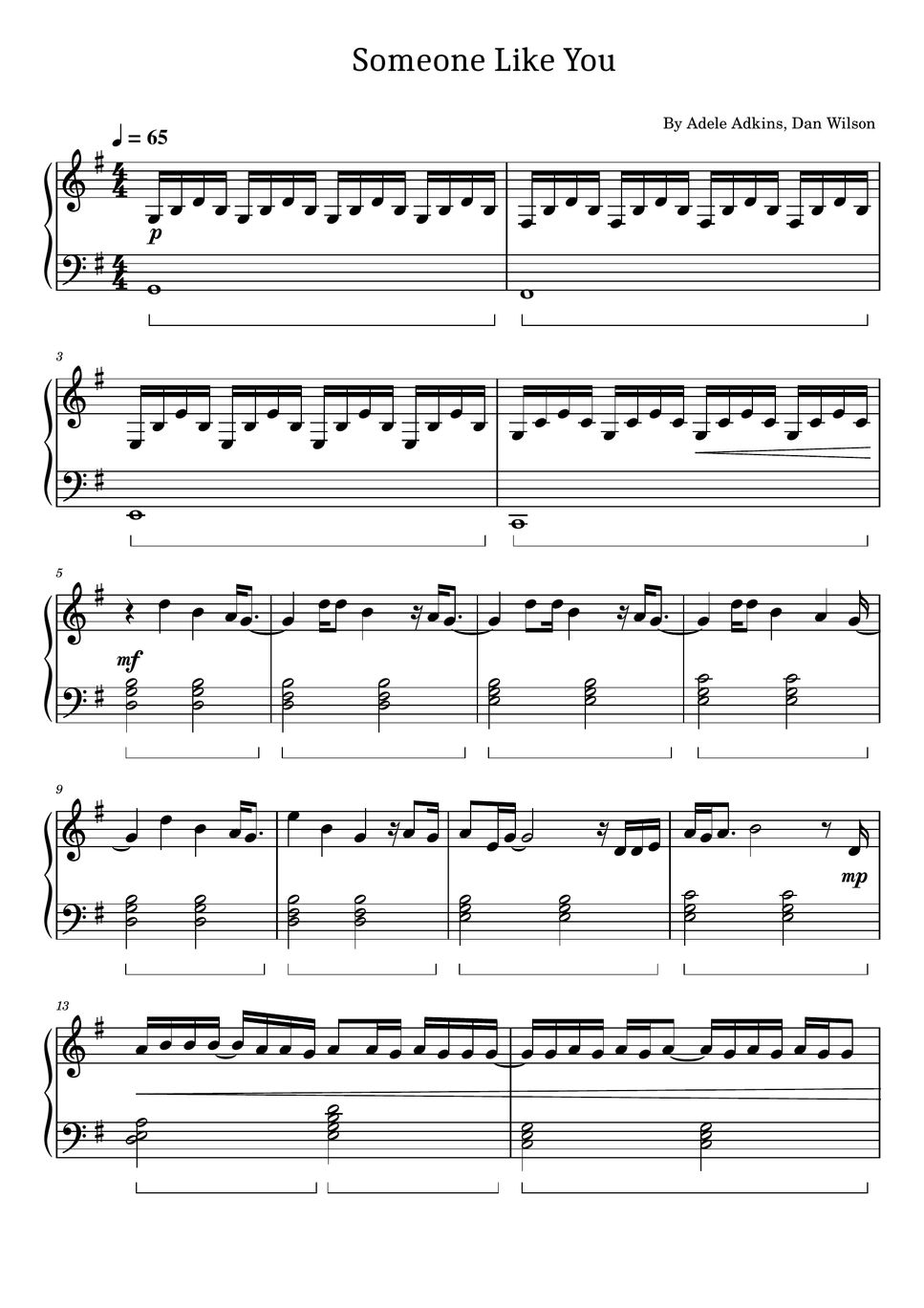 Adele Adkins, Dan Wilson - Someone Like You (Adele - For Easy Piano ...