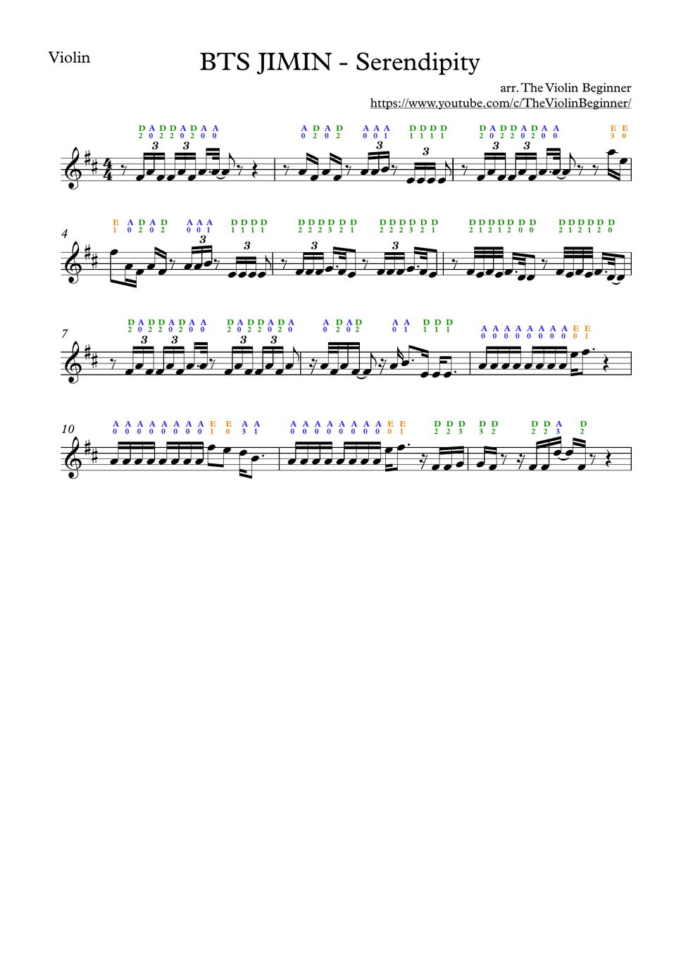 BTS Jimin - Serendipity Sheet