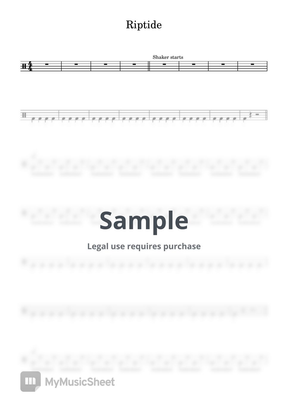 Vance Joy - Riptide (Easy version) Sheet Music by J. Careaga