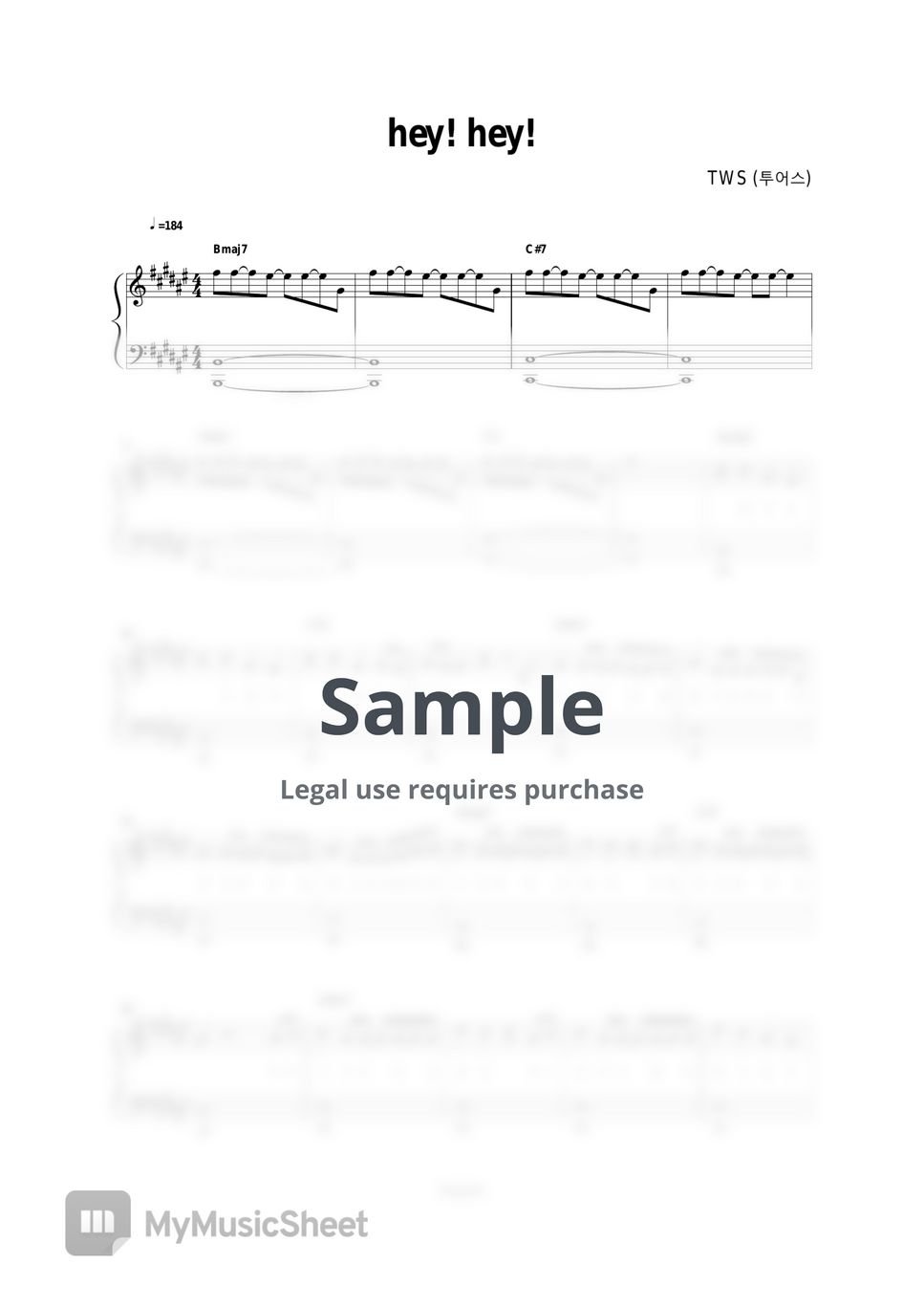 TWS (투어스) - hey! hey! (Easy ver.) Sheets by Dopiano