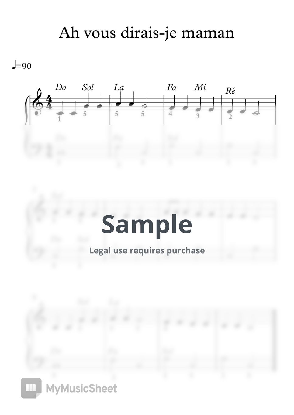 Mozart - Ah vous dirais-je maman 樂譜 by Alexandre TISSOT