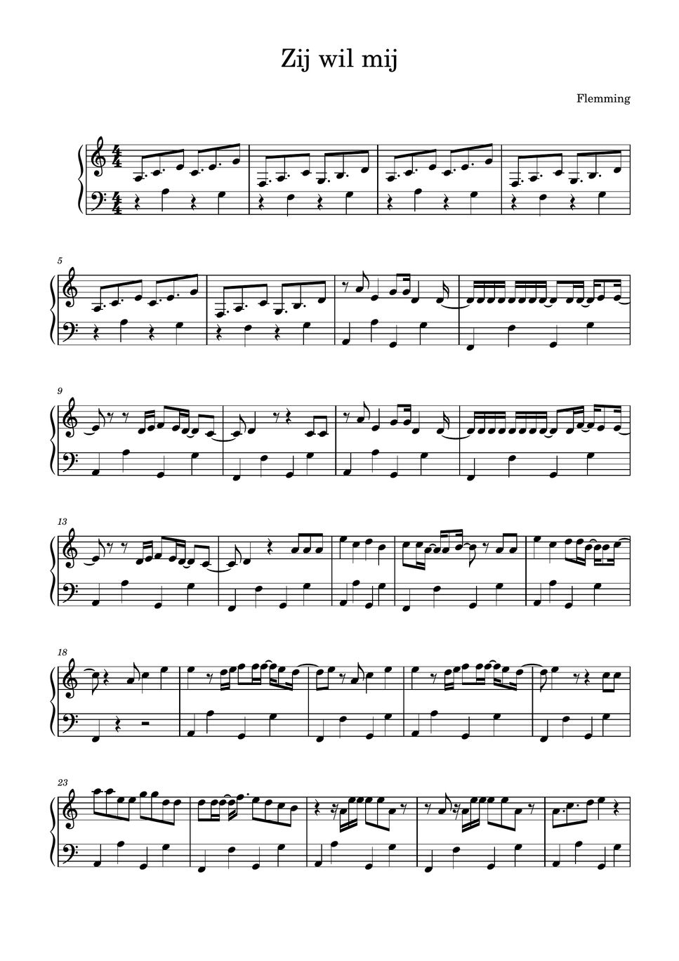 Flemming - Zij wil mij Hoja by all in piano